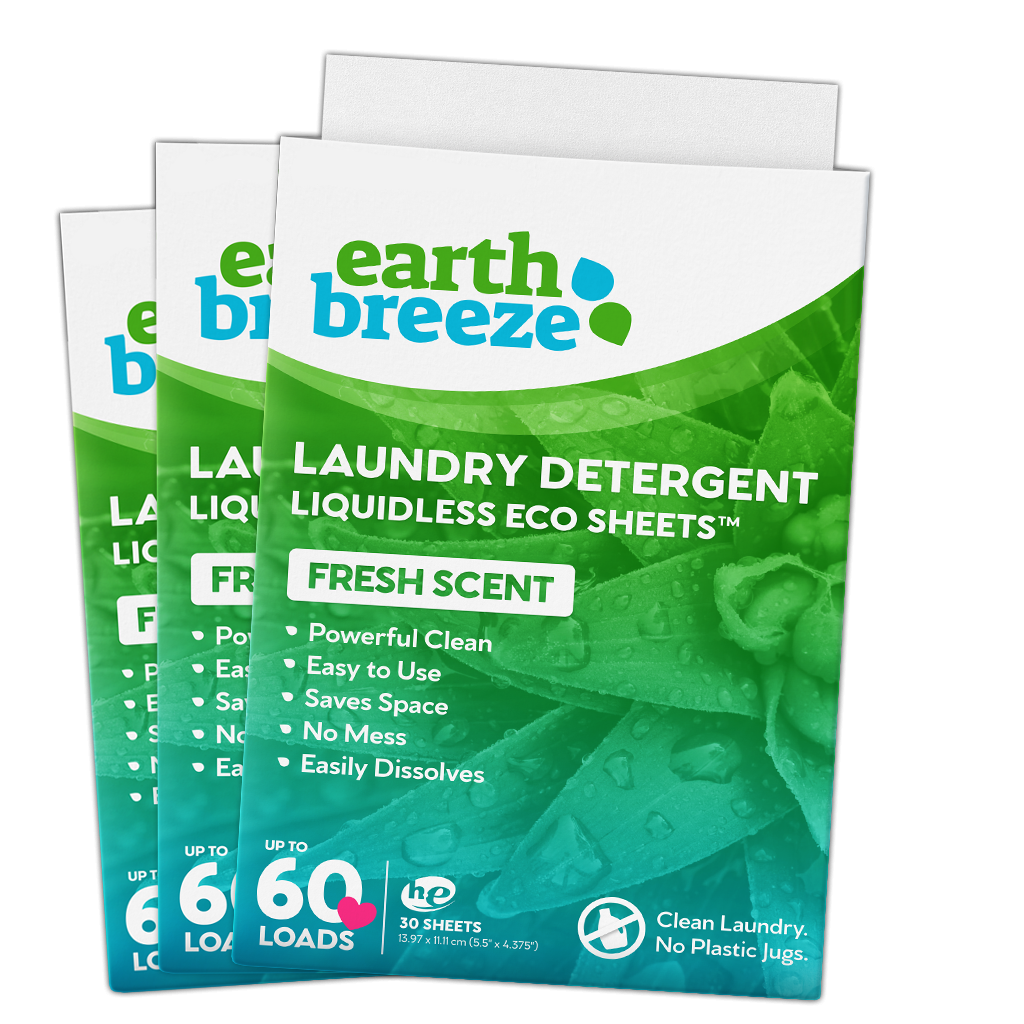 Eco-Friendly Laundry Detergent Sheets - 60-Pack | Earth Breeze